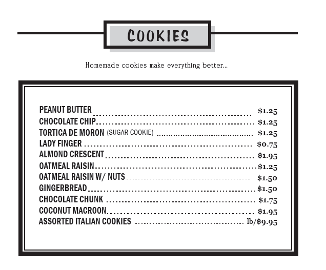 Menu | Baked Berry